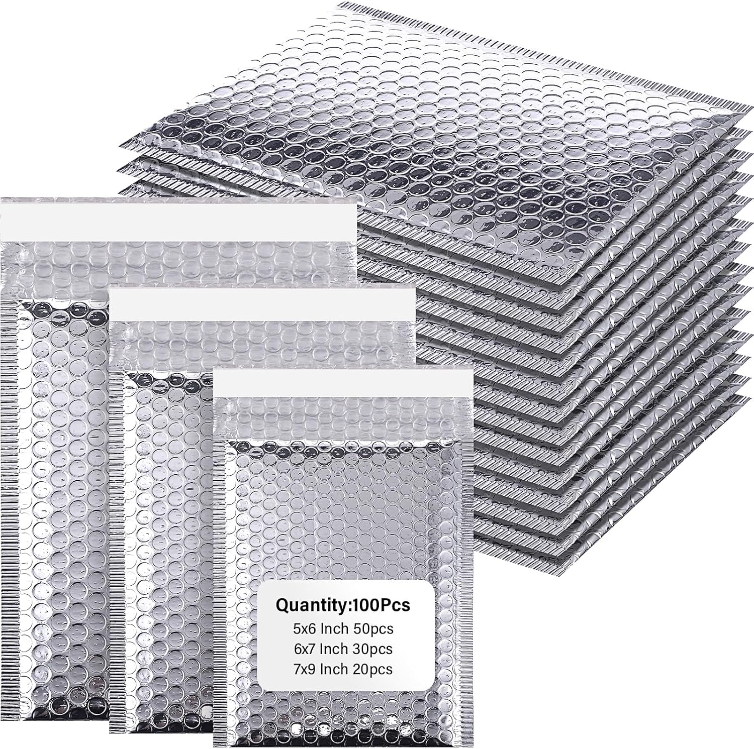 Amazon.com : Yeyeplum 100 Pack Bubble Mailers 3 Sizes Self Seal ...