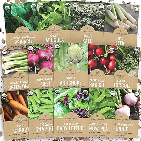 Amazon.com : Organic Summer Vegetable Garden Seeds Variety Pack- Non ...