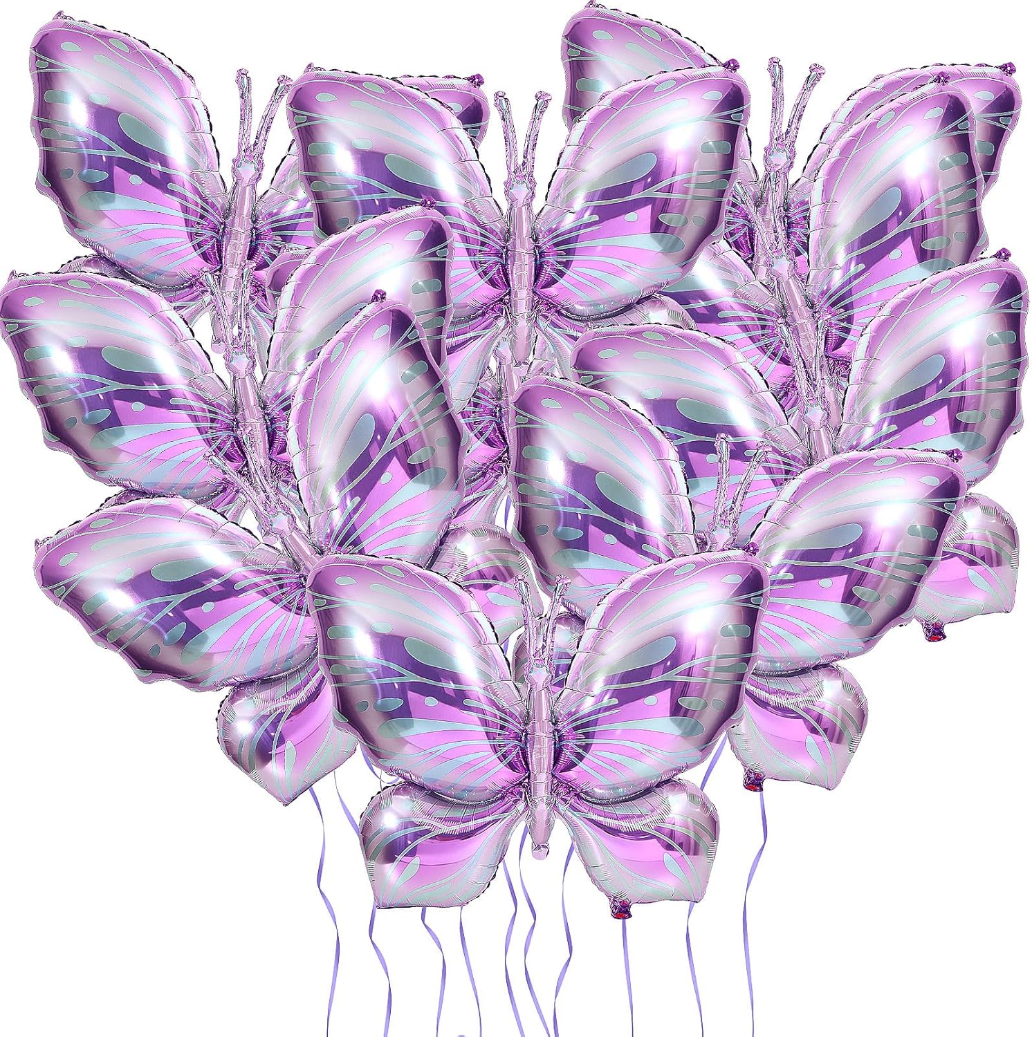 Amazon.com: NOVWANG Butterfly Balloons, 10 Pcs 40 Inch Purple Pink ...