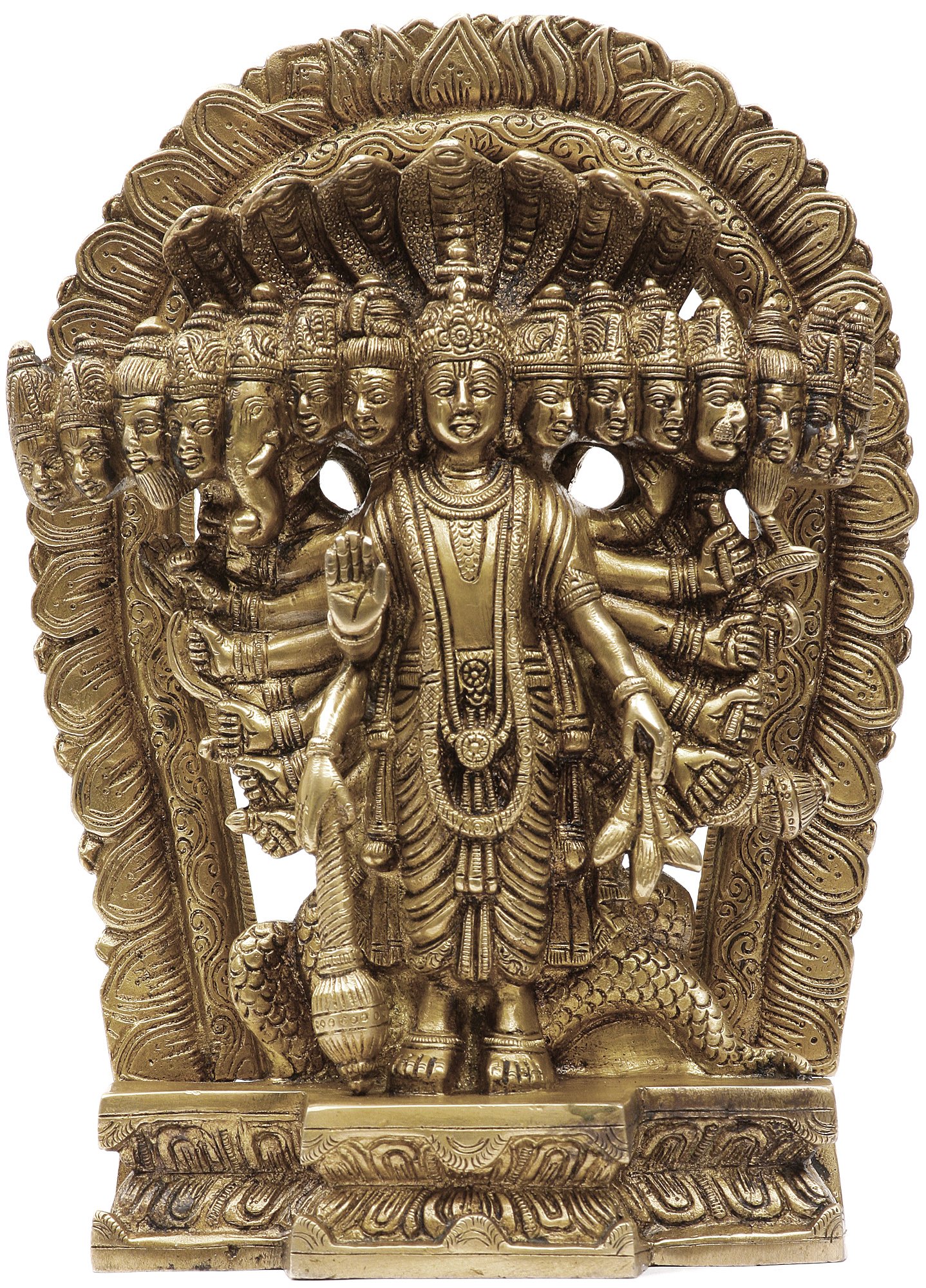 Buy Idol Collections Lord Sree Krishna Viswaroopam Idol (Brass) Online ...