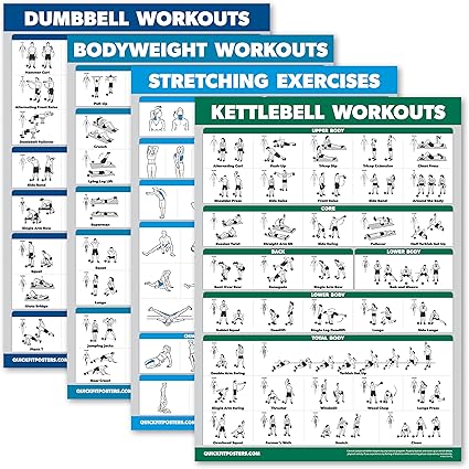 Amazon.com: Palace Learning 4 Pack - Dumbbell Workouts + Bodyweight ...