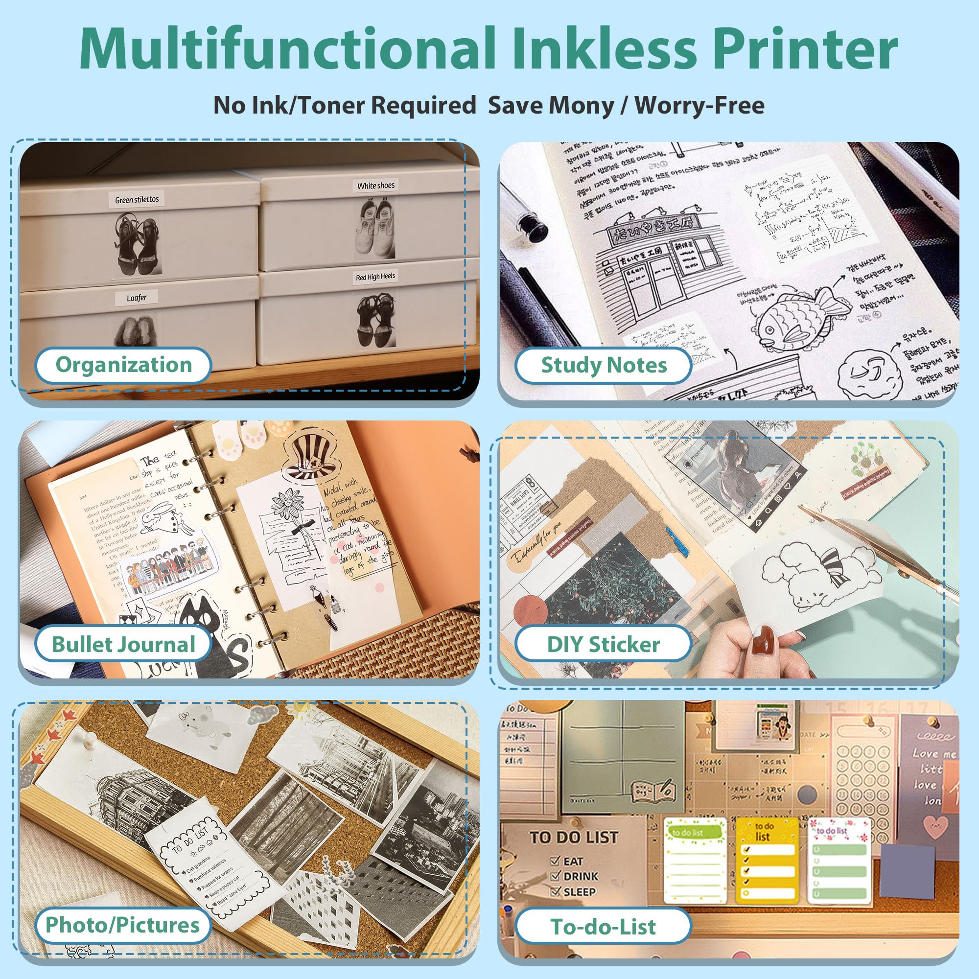 Snapklik.com : Memoking Sticker Printer M02 Print Pods Mini Thermal ...