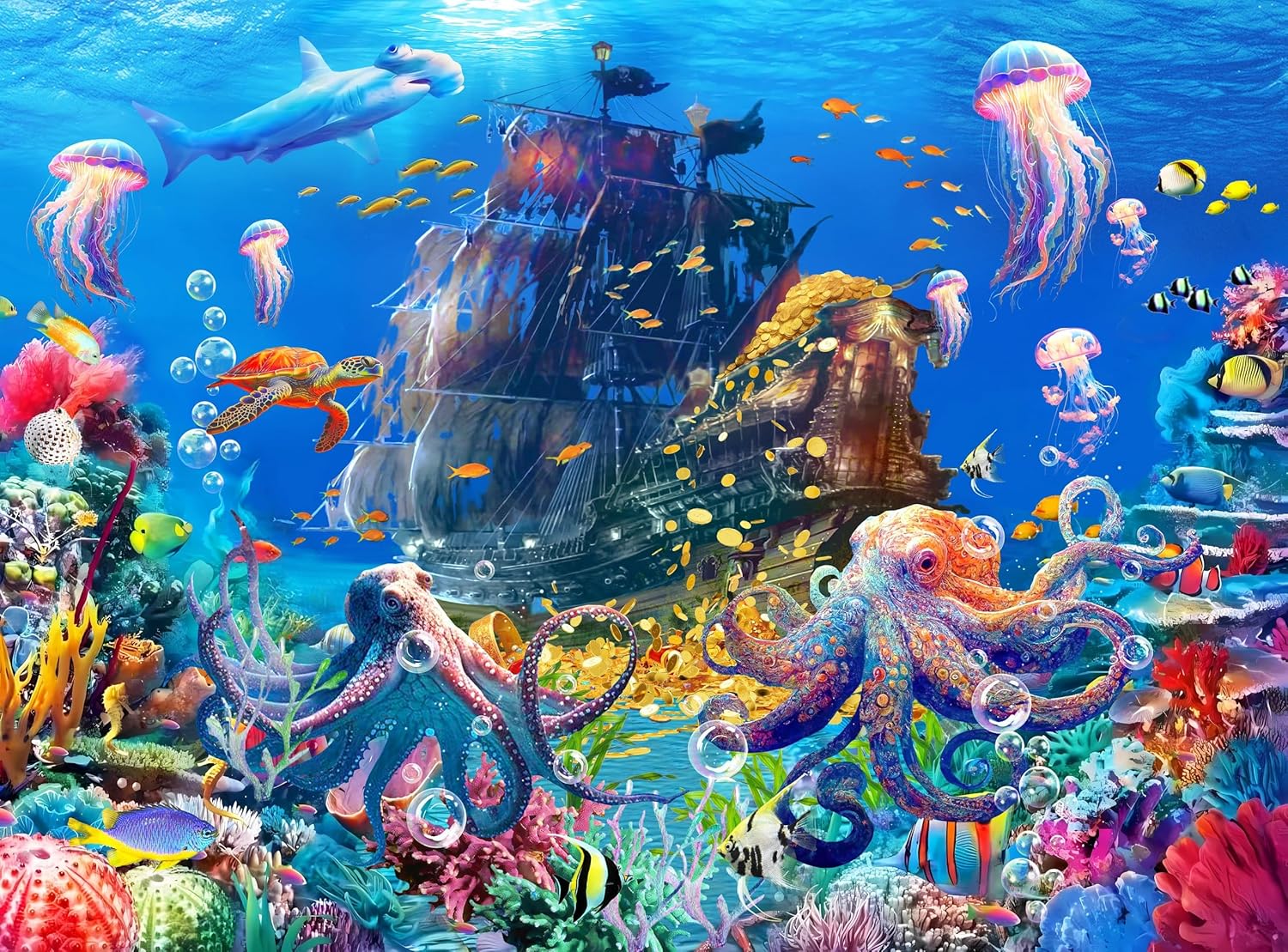 Amazon.com: Jigsaw Puzzles 1000 Pieces for Adults ，Families Puzzle Sea ...