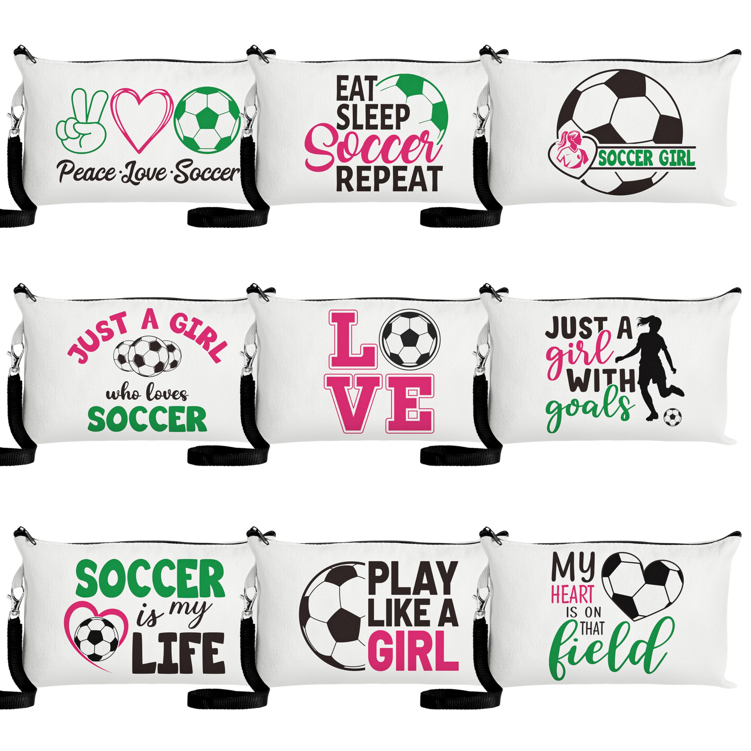 Amazon.com: R HORSE 9Pcs Soccer Makeup Bag Inspirational Gifts for ...