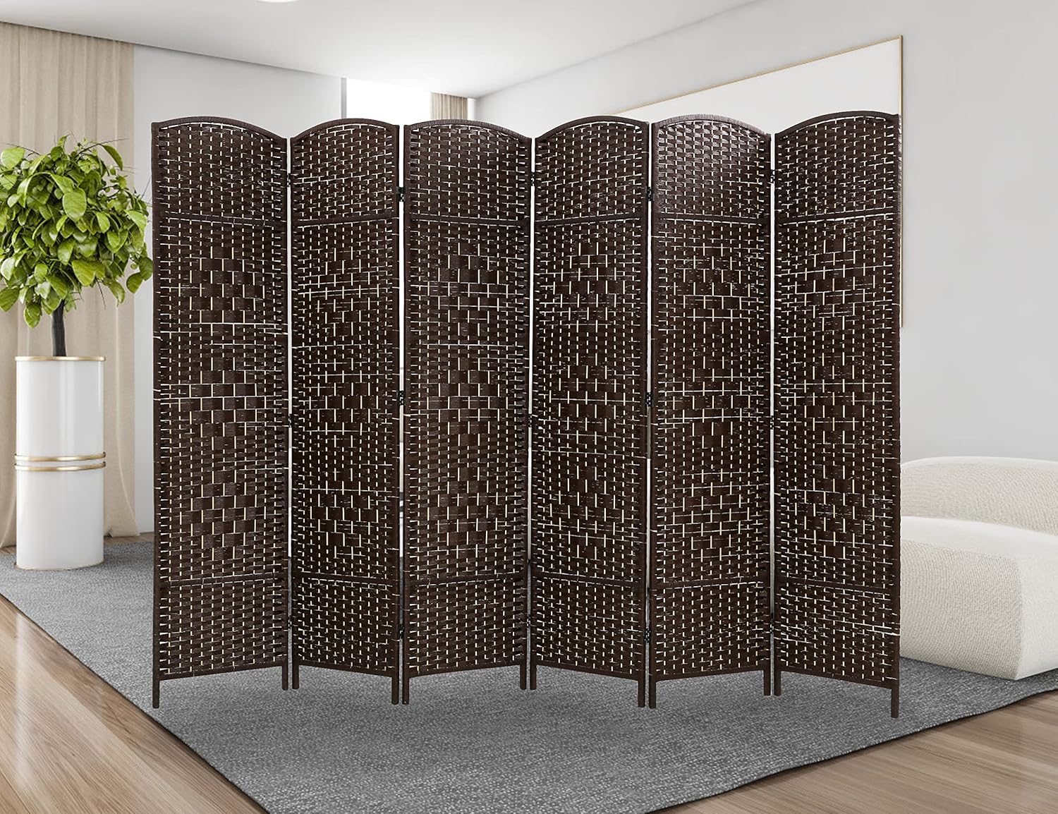 Amazon.com: Room Divider 6 Panel 6 Ft Tall, Foldable Room Dividers ...