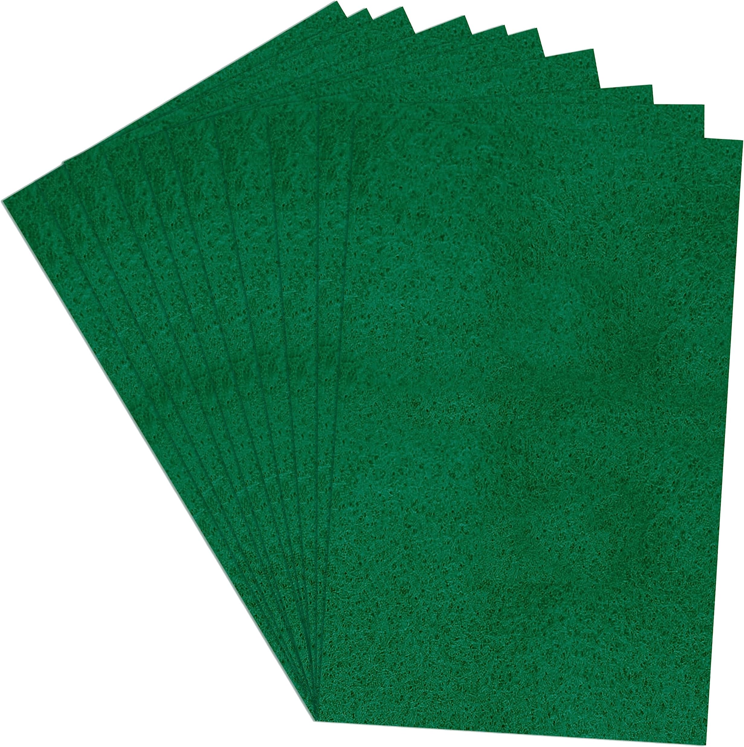 Lakeer A4 Felt Sheets 29.7cm X 21cm Set 10 Dark Green Color Felt Sheets ...