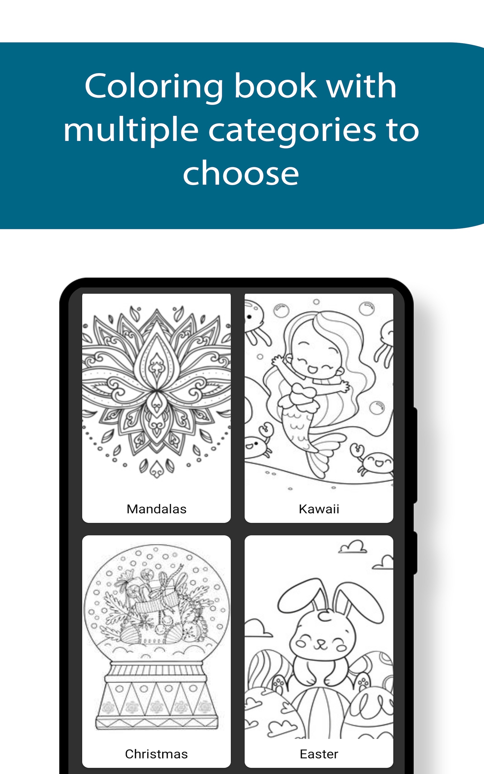 Pigment Coloring App, Adult Coloring Book. Mandalas, kawaii wallpapers ...