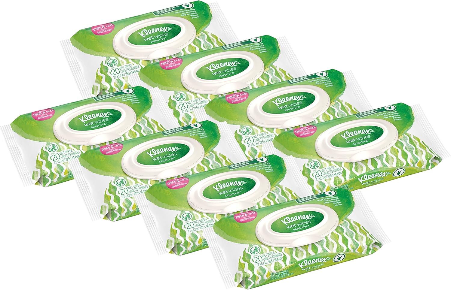 Kleenex Wet Wipes Sensitive With Aloe and Vitamin E for Hands and Face ...