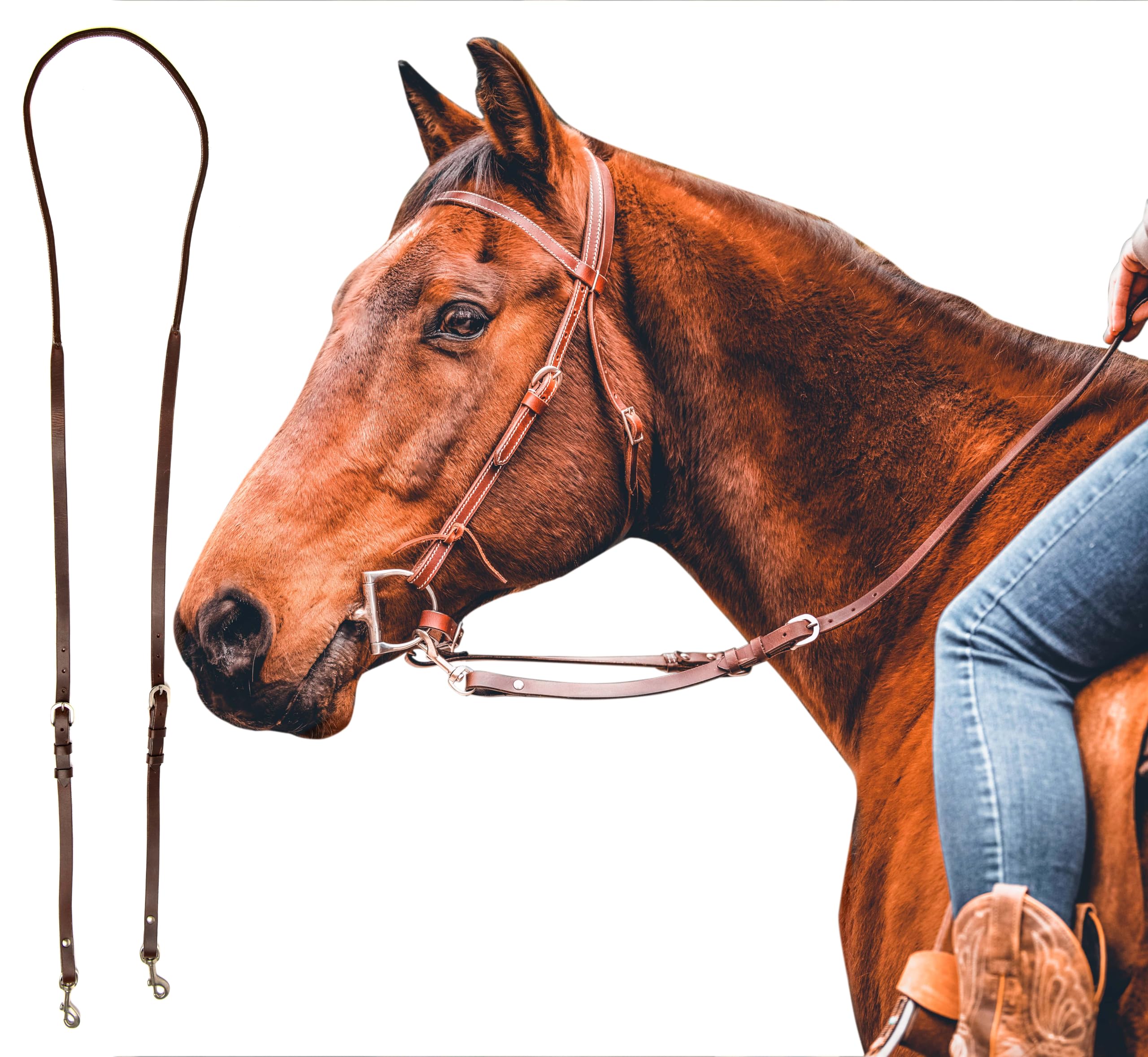 Amazon.com: EPIC TACK Adjustable Roping Rein Buckle and Keeper Ends ...