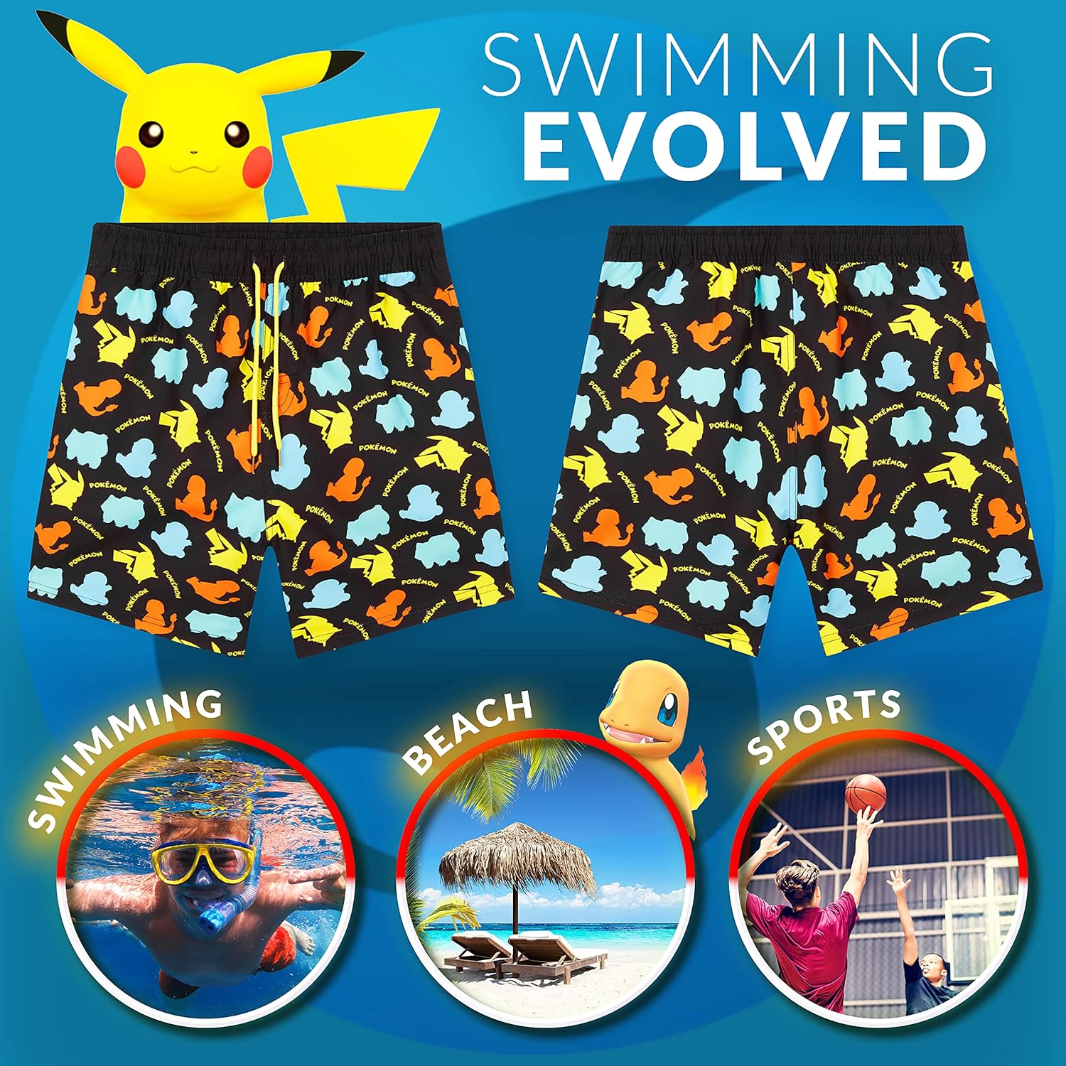 Pokémon Swim Shorts for Boys