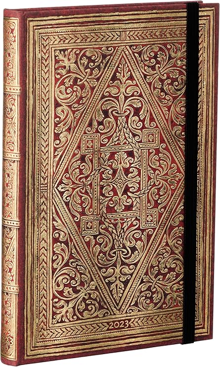 Paperblanks 12 Months 2023 Gold Way Diary | Vertical | Midi (130 × 180 ...