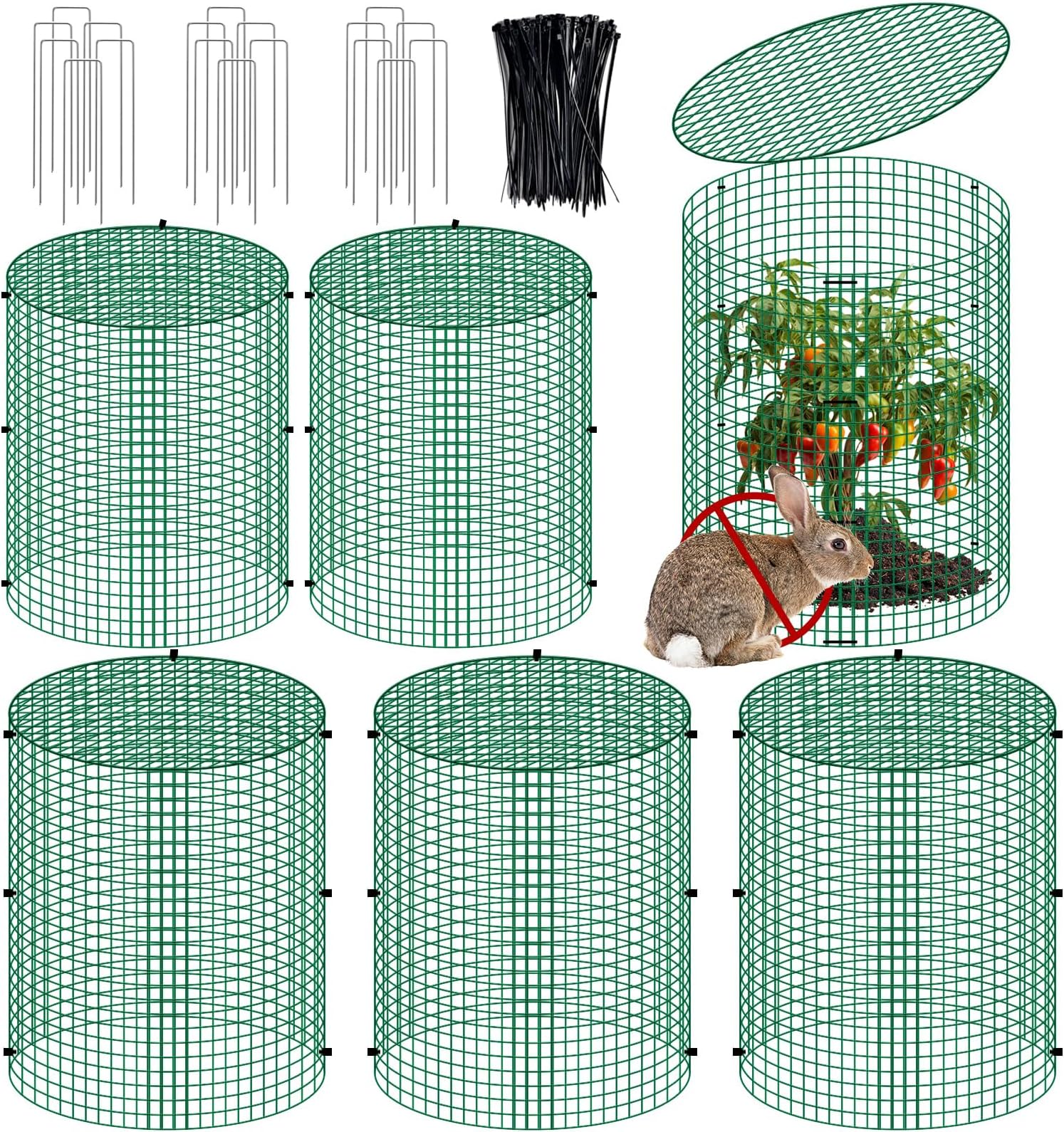 Amazon.com : DWHRNY 10 Pcs Chicken Wire Plant Covers Wire Garden ...