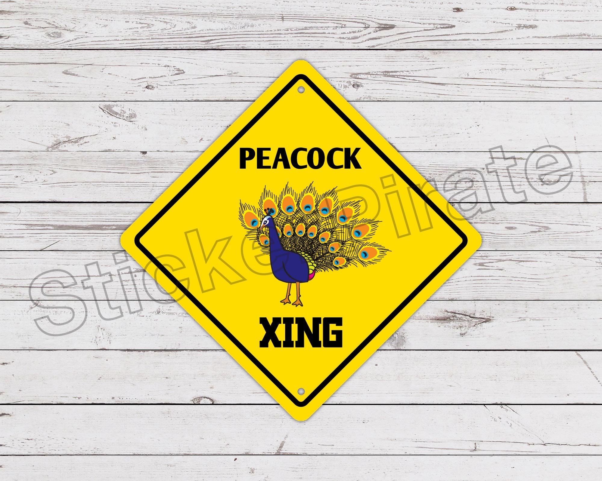 Peacock Crossing Sign