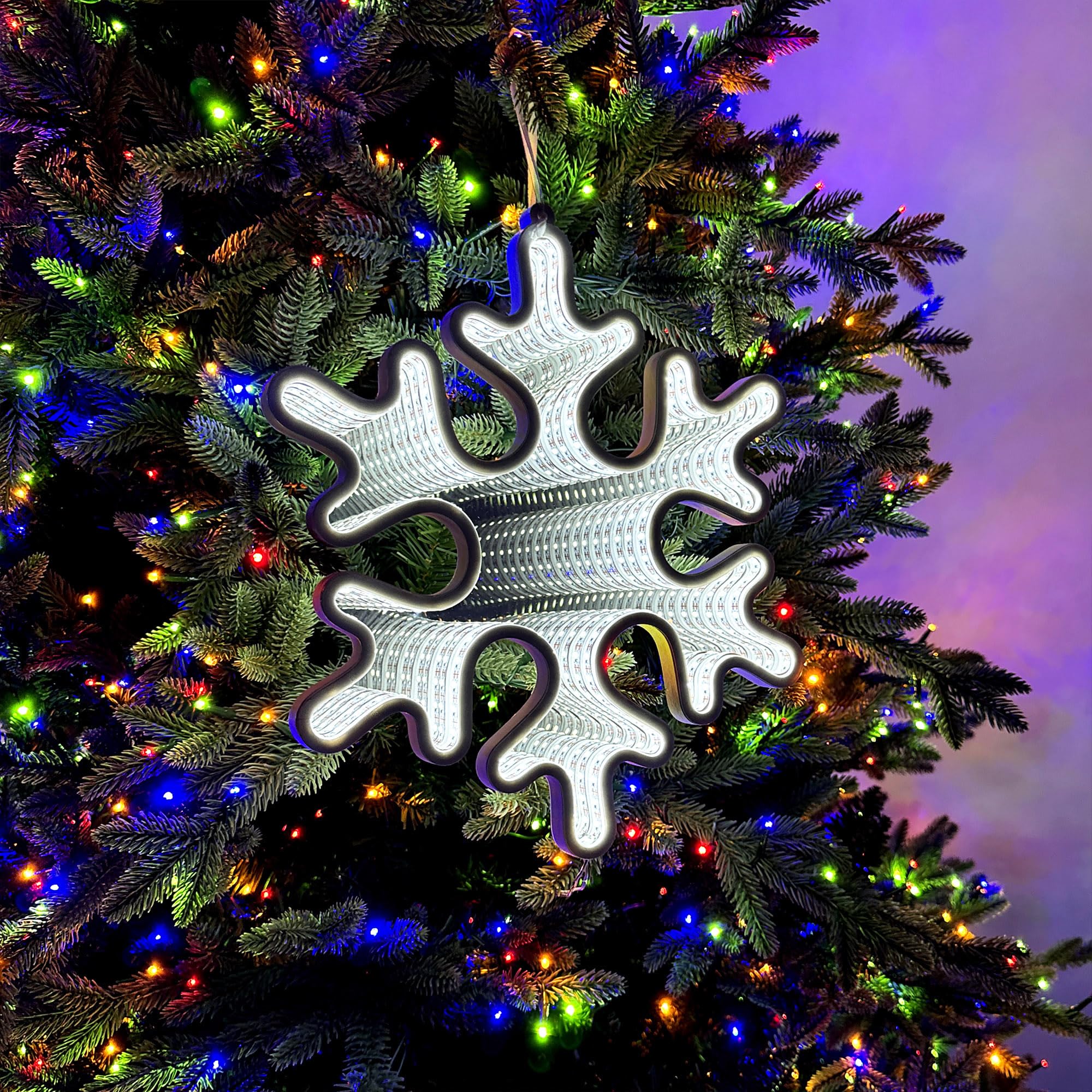 Amazon.com : Elumina Decor - Snowflake Infinity Mirror Light - LED ...