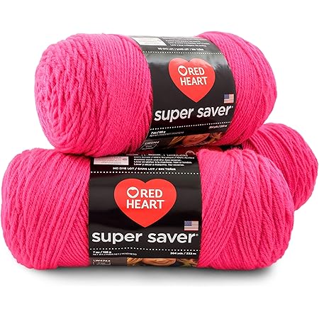 Amazon.com: Red Heart Super Saver Pool Yarn - 3 Pack of 198g/7oz ...