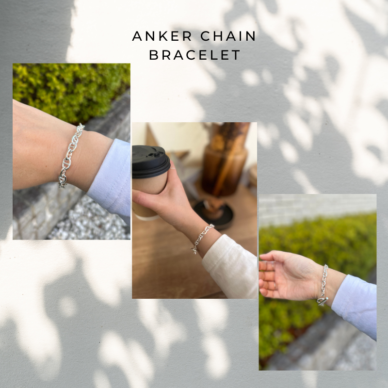 開店記念セール 男女兼用 チェーンブレスレット アンカーチェーン シルバー 海外大人気 ⑤ agamfec.com