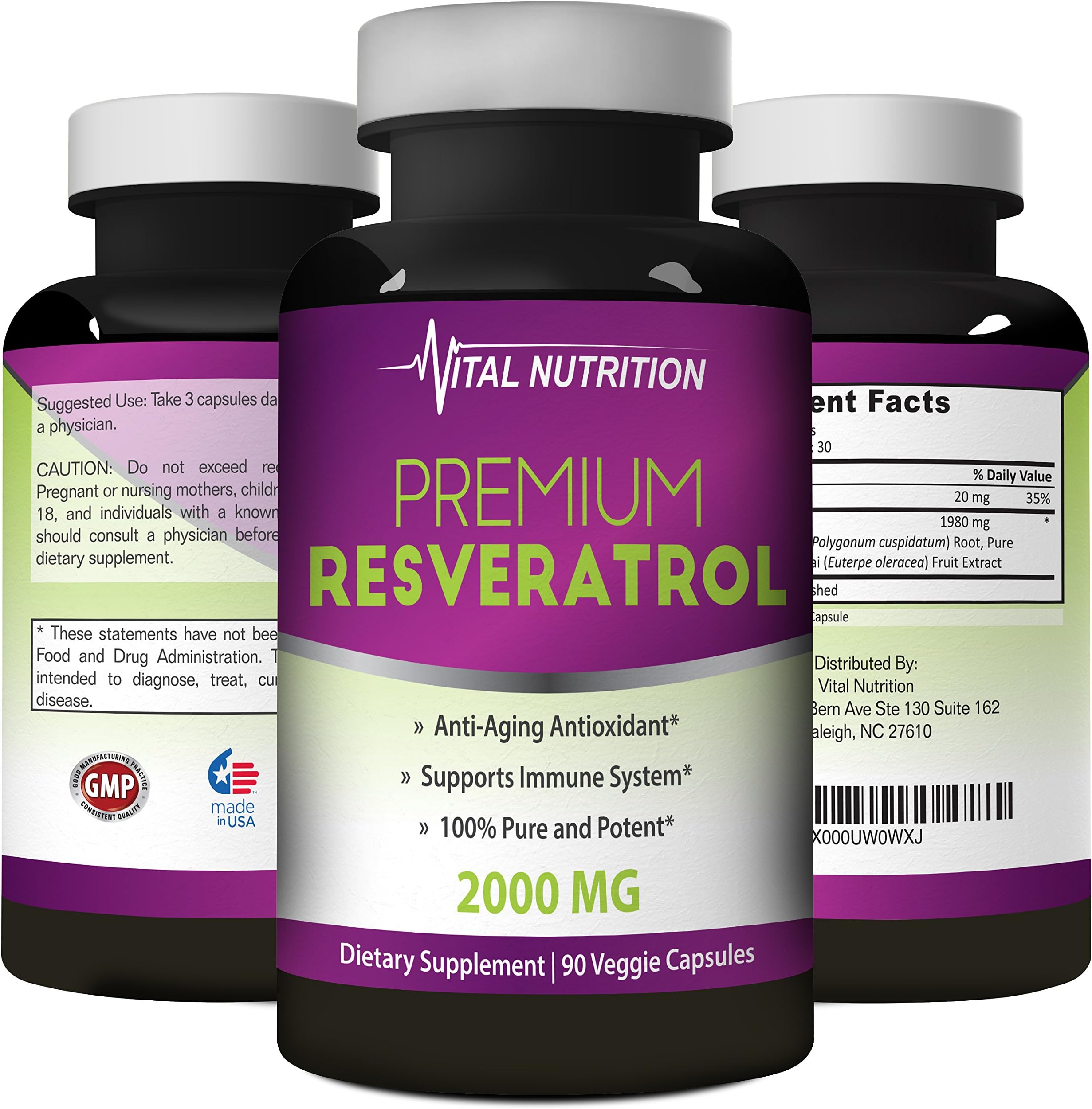 Amazon.com: Pure Resveratrol - 2000mg - Strongest, Most Effective Blend ...