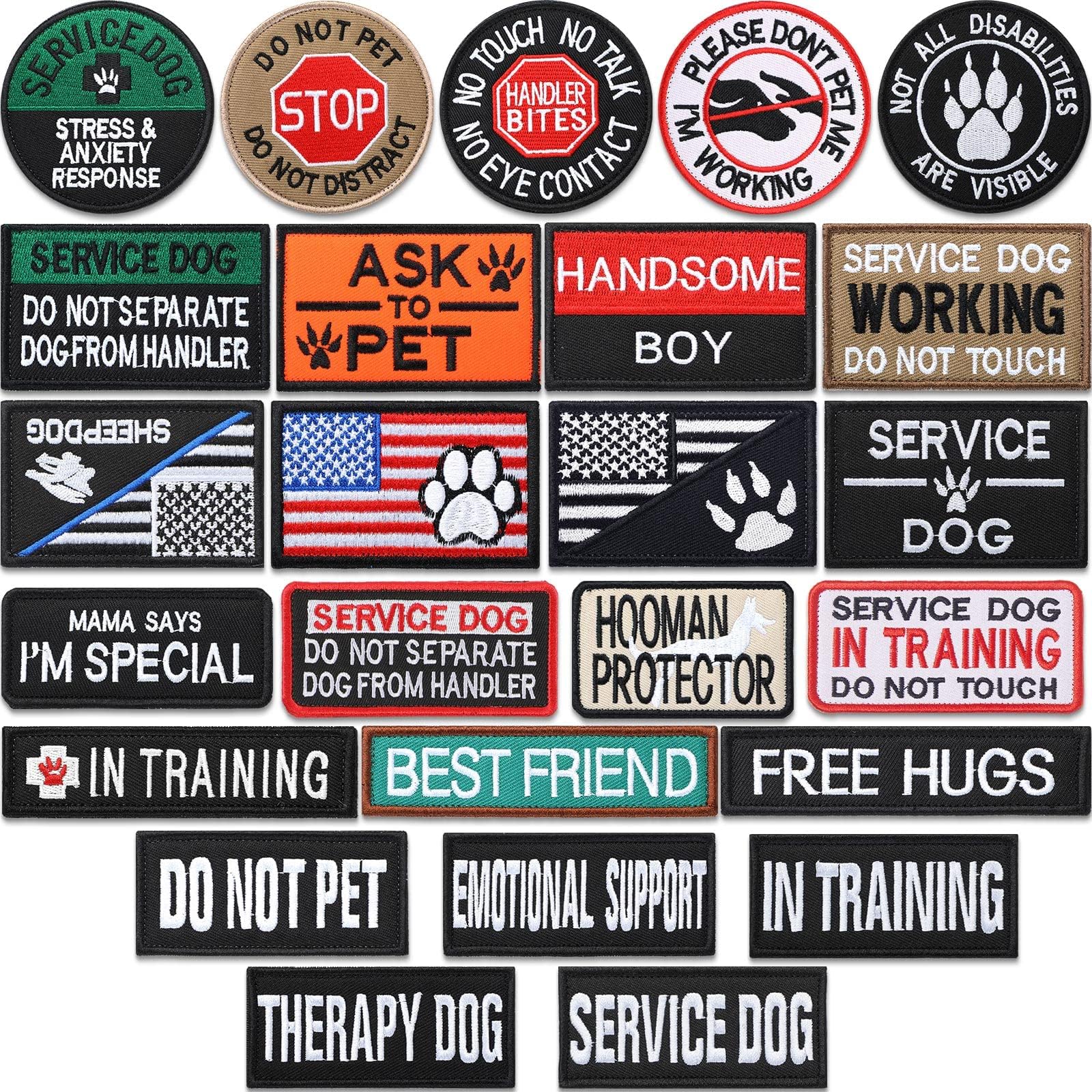 Amazon.com: Reflective K9 Dog Handler Patches, K-9 USA Flag Tactical ...