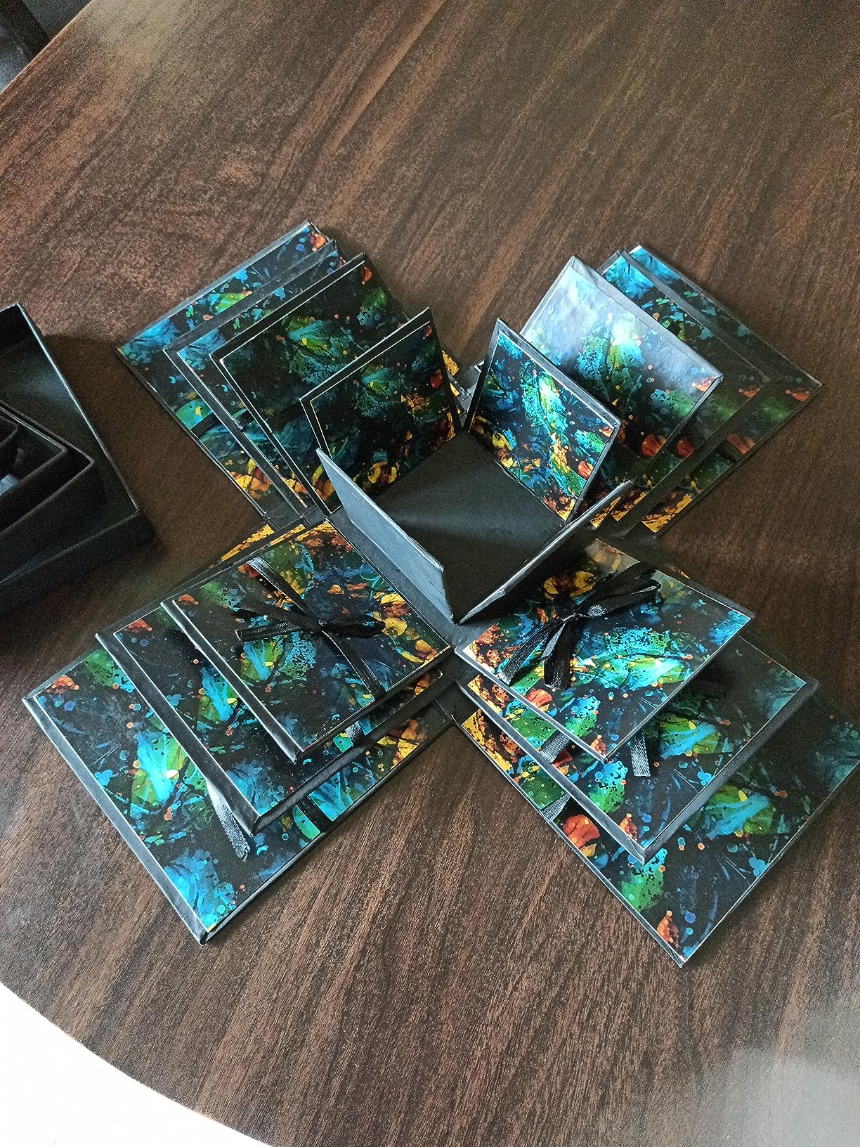 3 Layered Handmade Skyblue Surprise Exploding Gift Box for Birthday ...