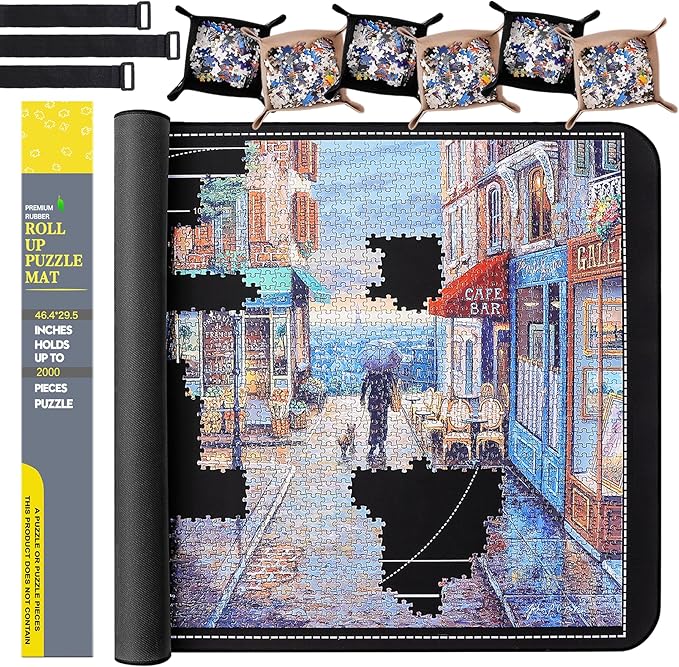 Amazon.com: Lwoeo Jigsaw Puzzle Mat Roll Up, No Creases 46” x 28 ...