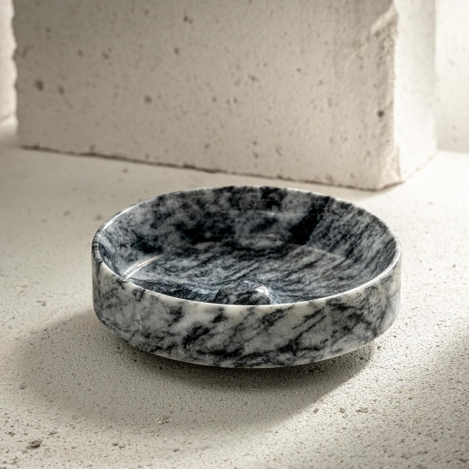 Amazon.com: Handmade Black Marble Fruit Bowl, Handcrafted Decorative ...