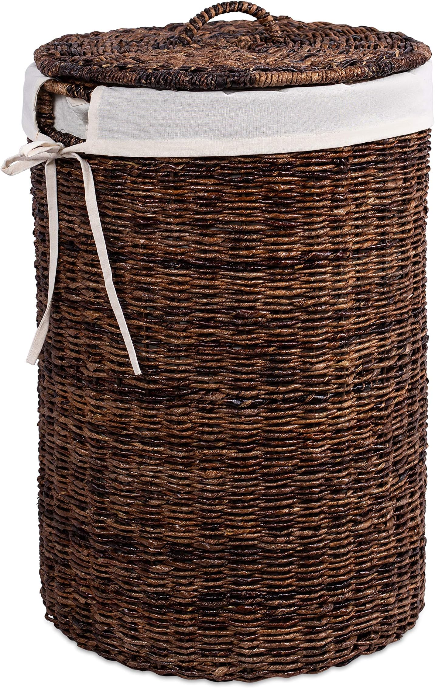 Amazon.com: The Basket Lady Round Wicker Laundry Hamper, Extra Large ...