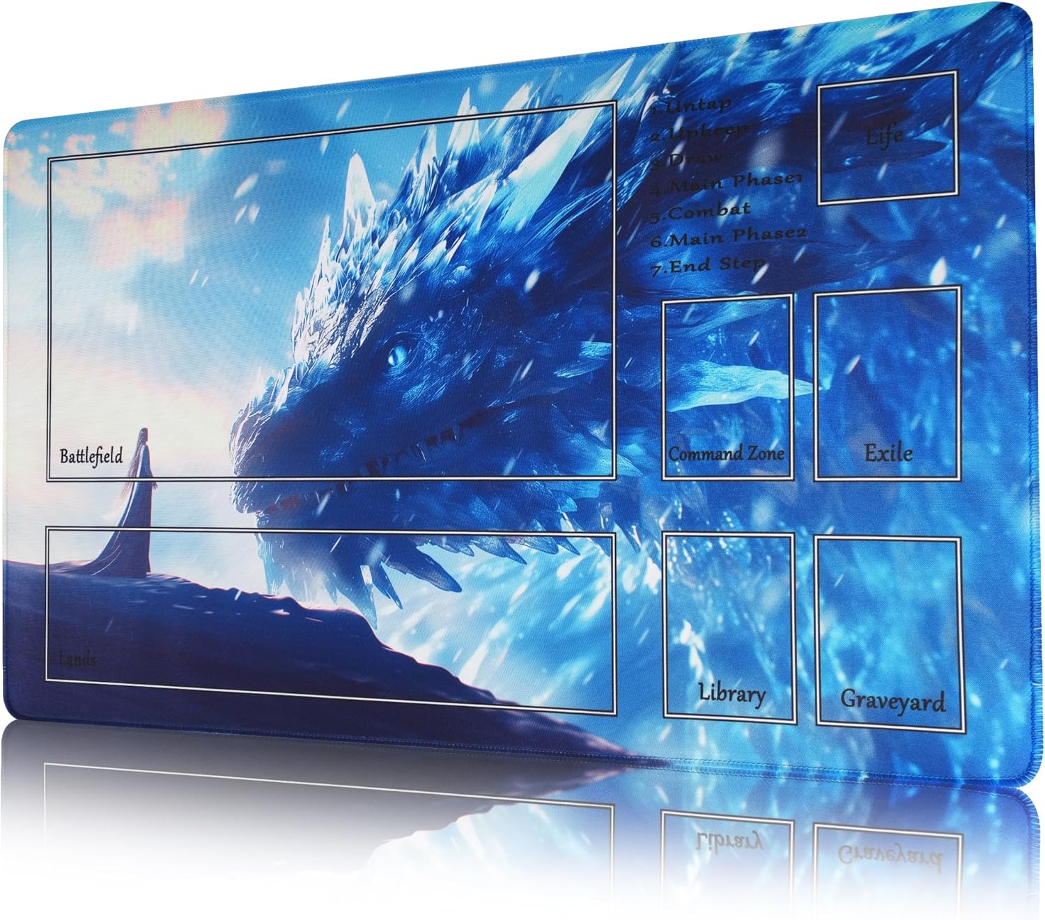 Amazon.com: MTG Playmat with Zones Game Play Mat for MTG 24 x 14 inches ...