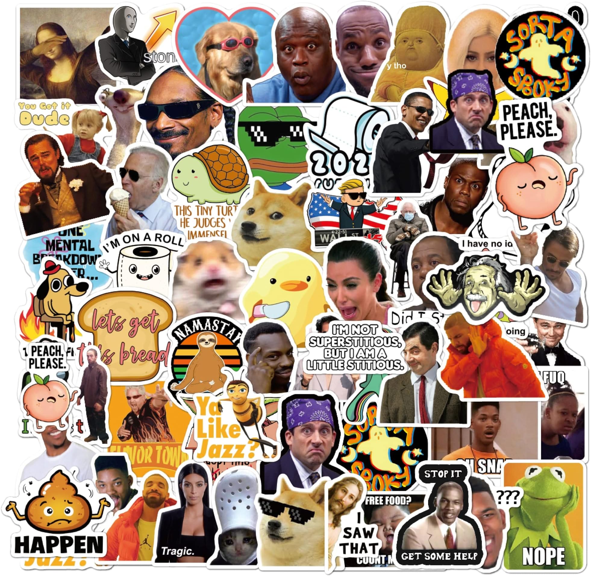 Amazon.com: (122 Pcs) Funny Meme Vinyl Stickers Pack, Vine Stickers for ...