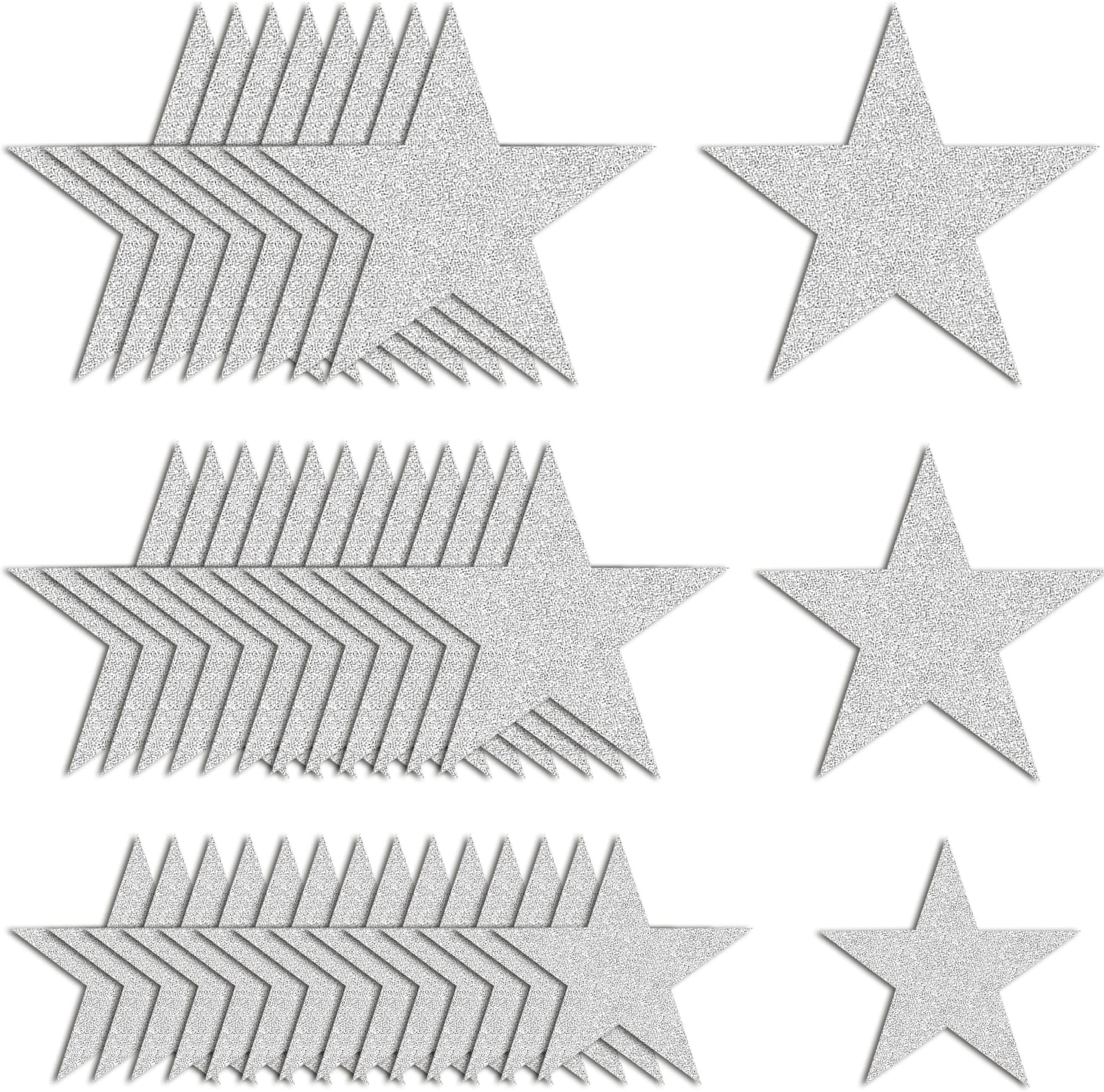 Amazon.com: Fun Express Silver Cardboard Stars - Party Decor - Wall ...