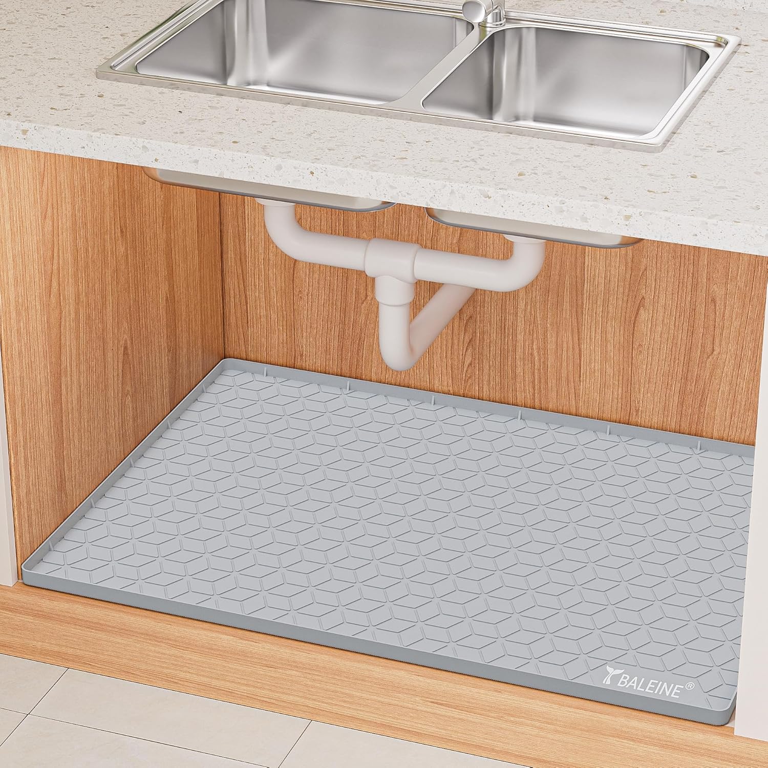Amazon.com: BALEINE Under Sink Mat for Kitchen Waterproof, Food Grade ...