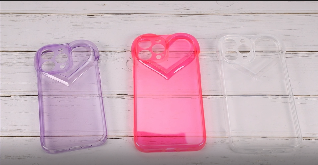 Watch Clear Cute Love Heart Case for iPhone with Screen Protector on ...