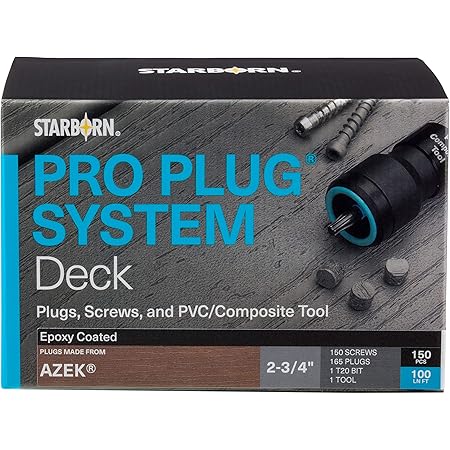 Amazon.com: Pro Plug System Plugs and Epoxy Screws for Azek Weathered ...