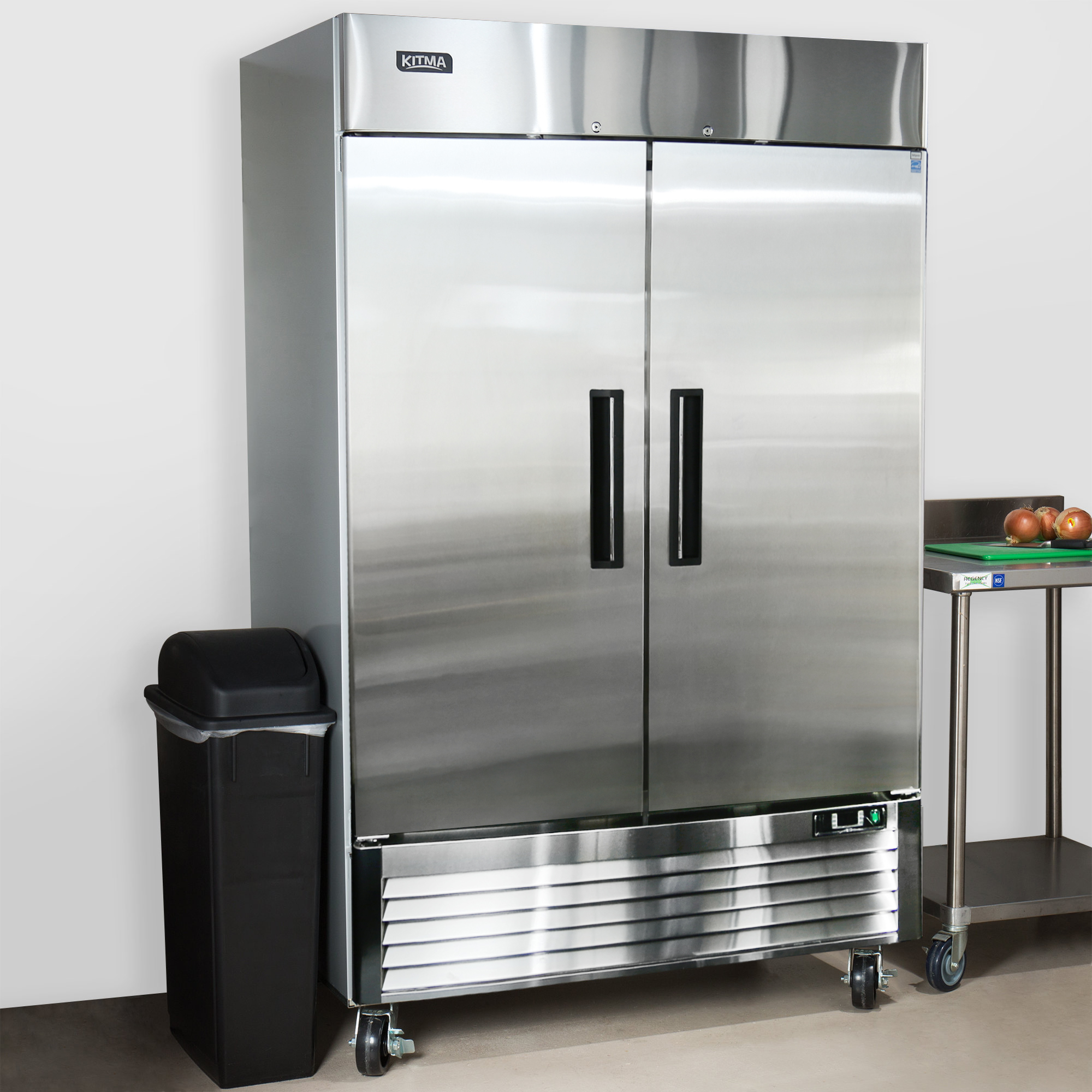 Buy Upgraded 54" Two Section Solid Door Reach-in Commercial ...