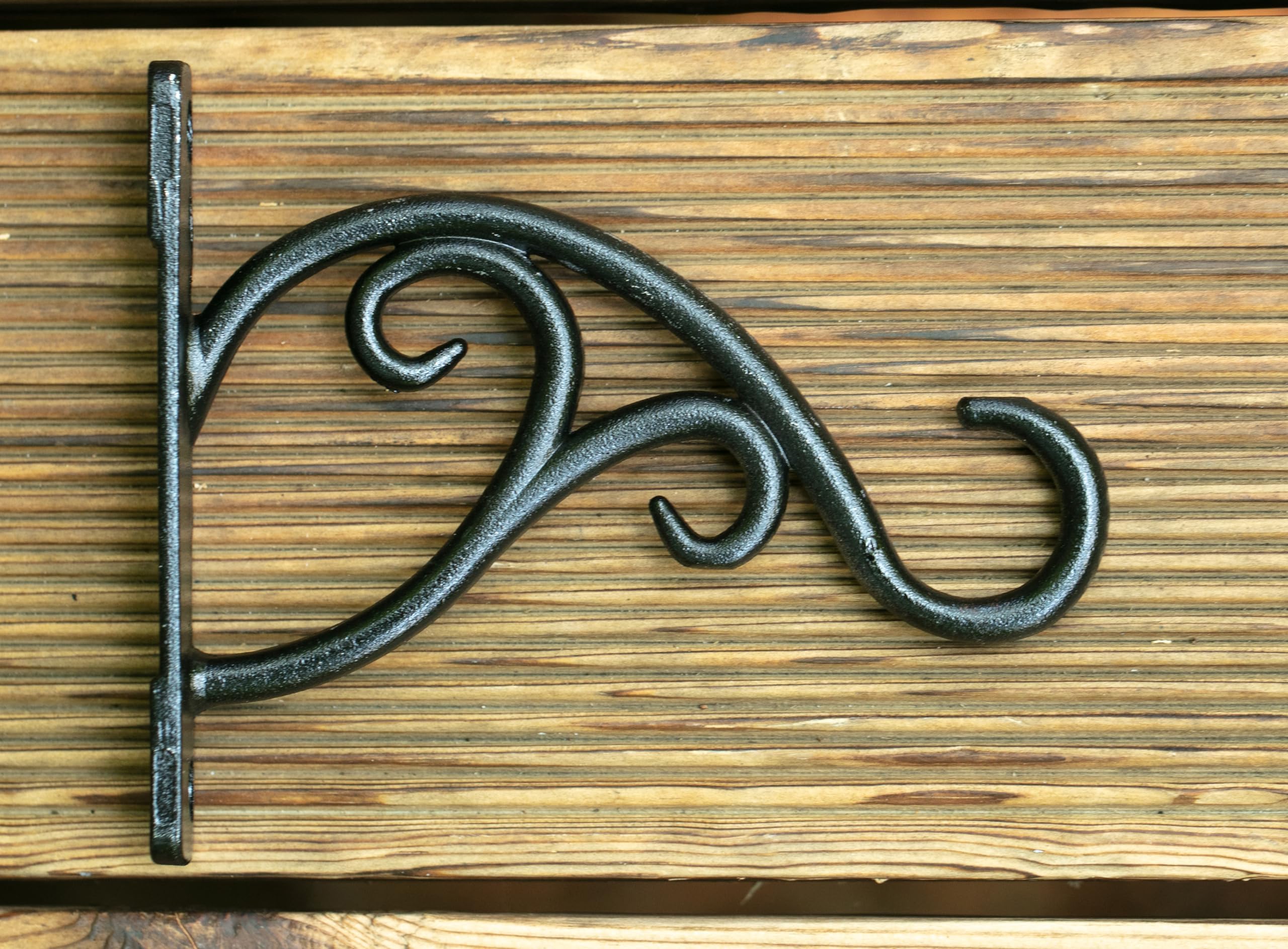 Amazon.com: CLYB 5.9 Inch Black Metal Outdoor Brackets for Hanging and ...