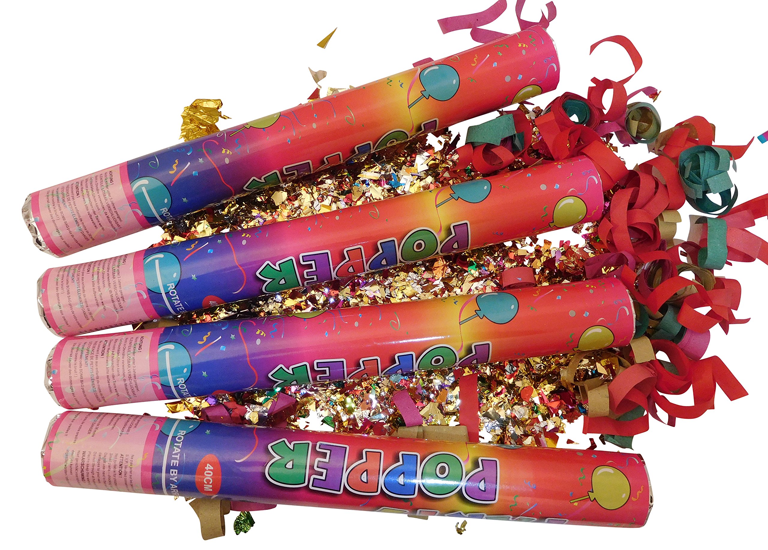 Confetti Cannon Confetti Cannon With Stars, Gold, 60cm Designer