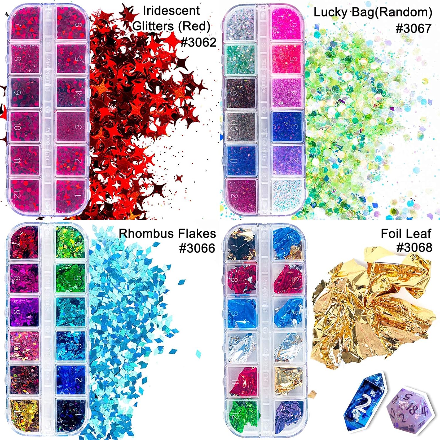 Iridescent Glitters, Holographic Sequins, Laser Flakes, Foil Chips ...