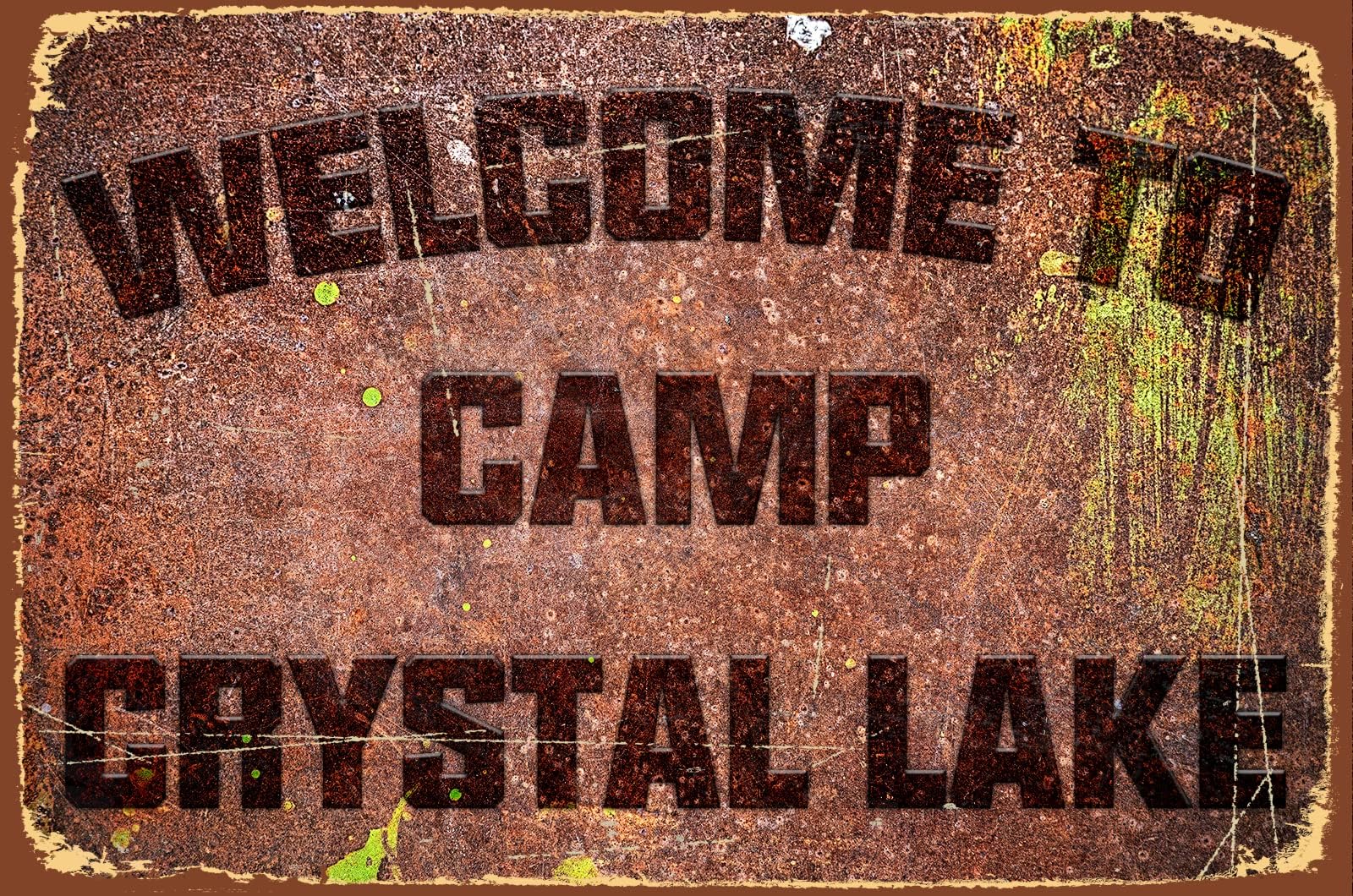 Amazon.com: Relax at Camp Crystal Lake Horror Movie Metal Tin Sign 8x12 ...