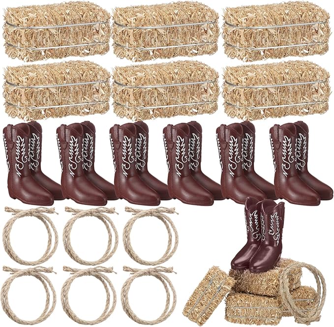 Amazon.com: DoubleFill 12 Sets 6 Sets Western Cowboy Party Centerpieces ...