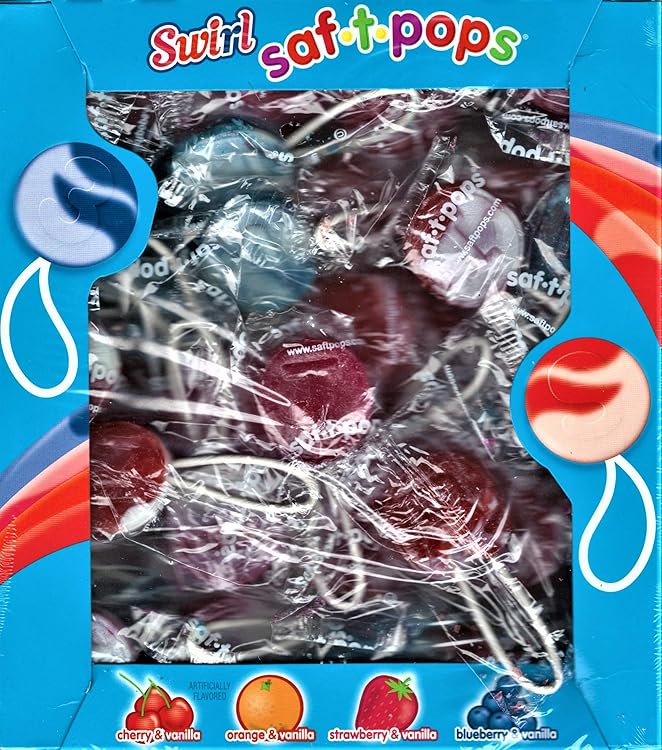 safety pops lollipops Spangler Swirl Saf-T-Pops, Assorted, 100 Count ...