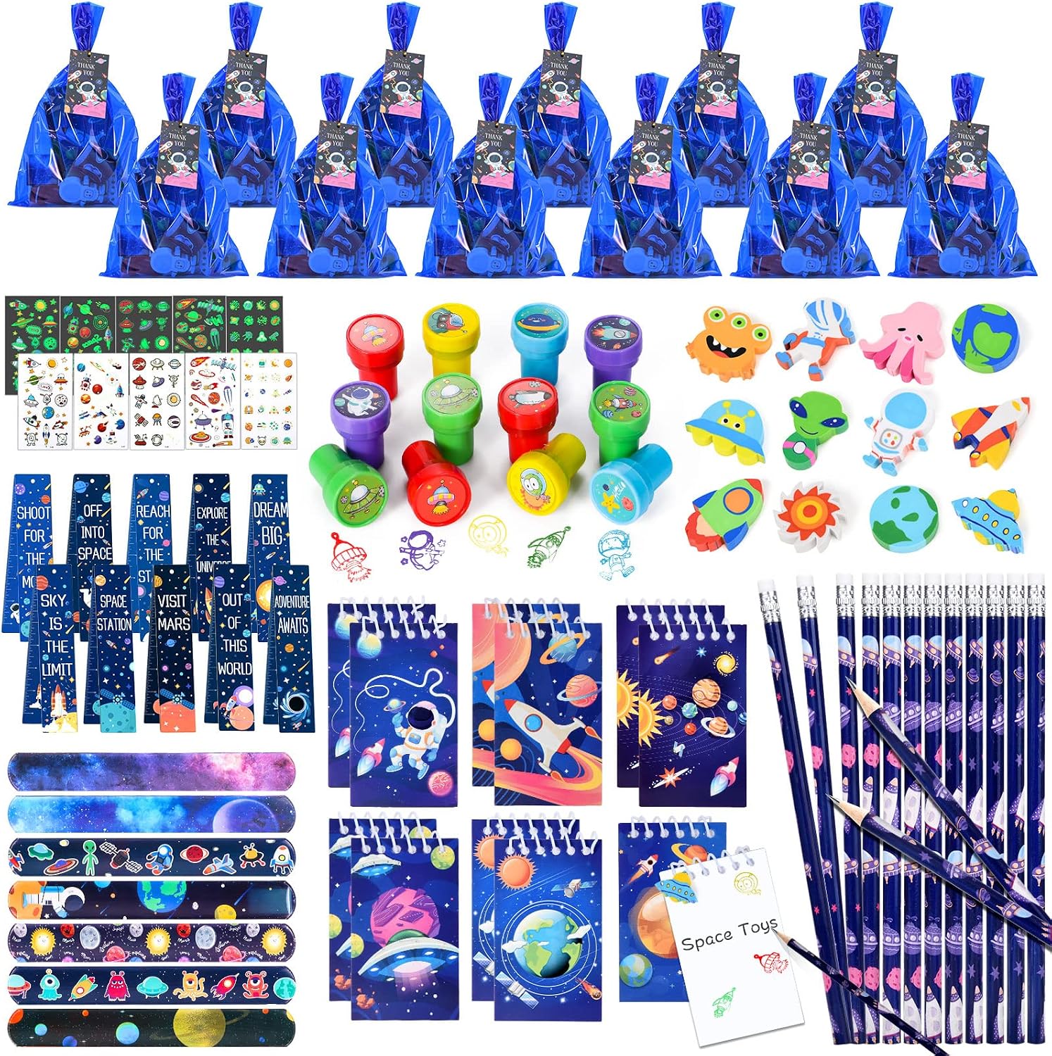 vamei 120pcs Pinata Anniversaire Garcon Espace Papeterie Enfants Carnet ...