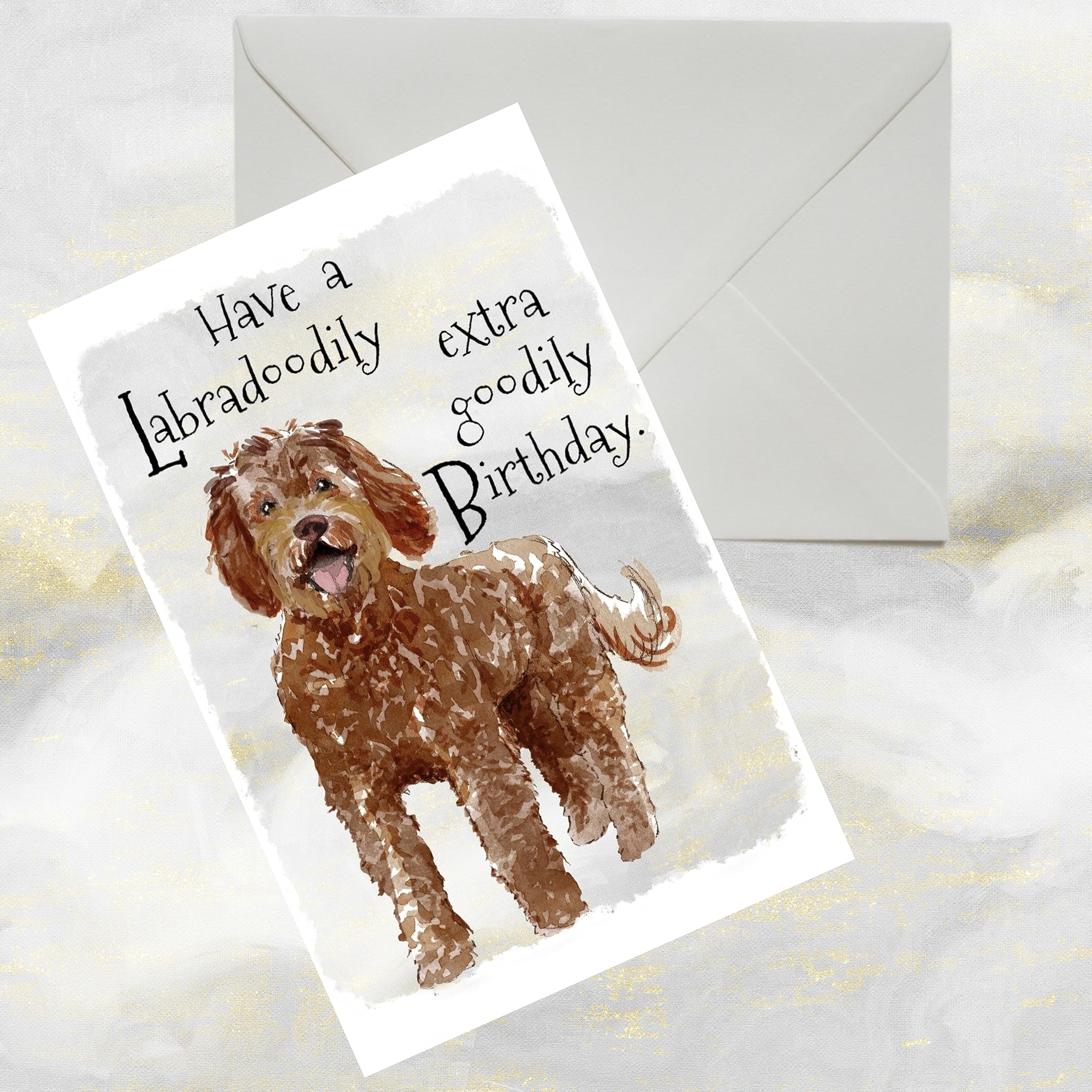 Labradoodle Birthday Wishes Labradoodle Dog Birthday Card