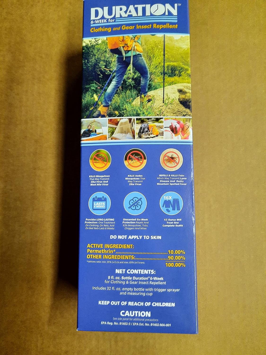 Amazon.com: Duration-10% Permethrin 6week for Clothing & Gear Insect ...