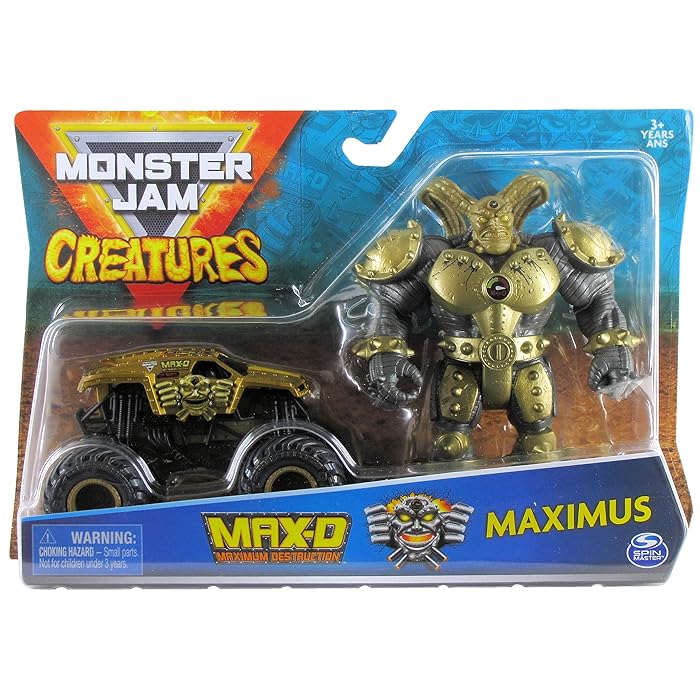 Buy Monster Jam Creatures Max-D 1:64 Scale Monster Truck and 5-Inch ...