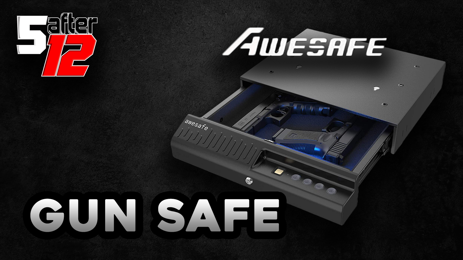Watch awesafe Drawer-Style Gun Safe with Biometric Fingerprint on ...