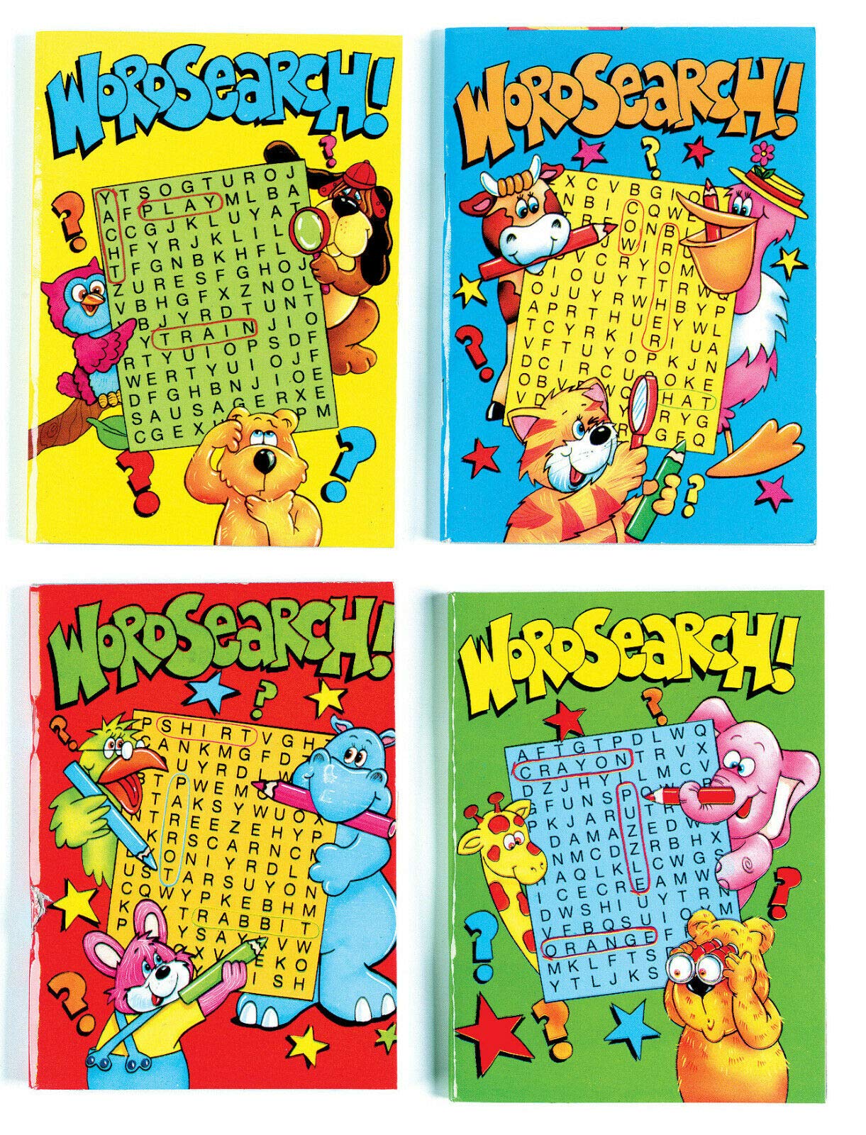 QDS Kids Set of 24 Wordsearch Books Brain Training Games A6 Puzzle Book ...