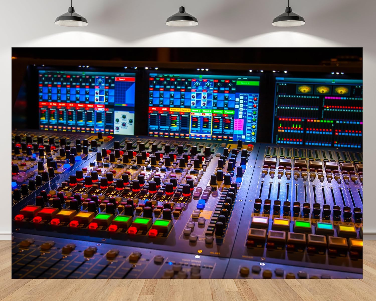 Amazon.com : MAEQLQLM 17x10ft Audio Mixing Console Backdrop Colorful ...
