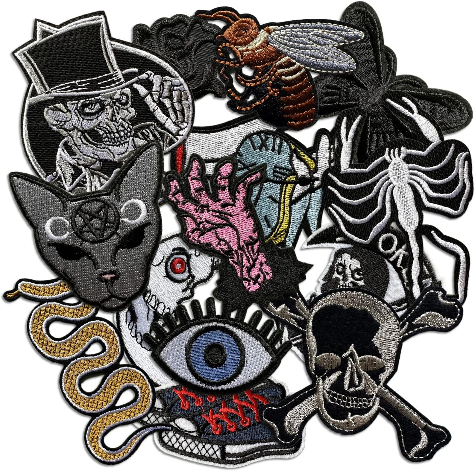 Amazon.com: 55PCS Rock Band Patches Iron On Punk Patches Heavy Metal ...