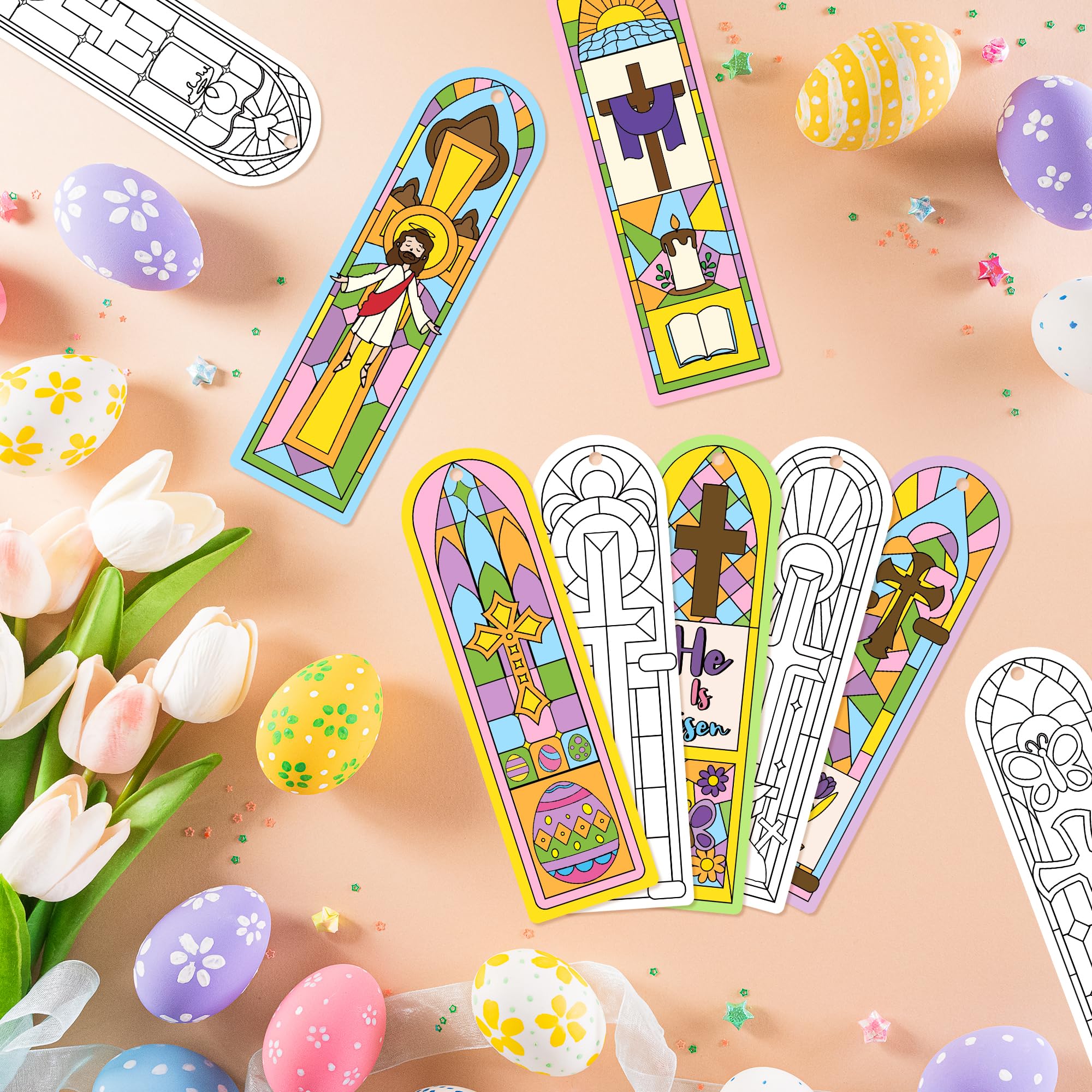 Snapklik.com : Easter He Is Risen Color Your Own Bookmarks For Kids ...