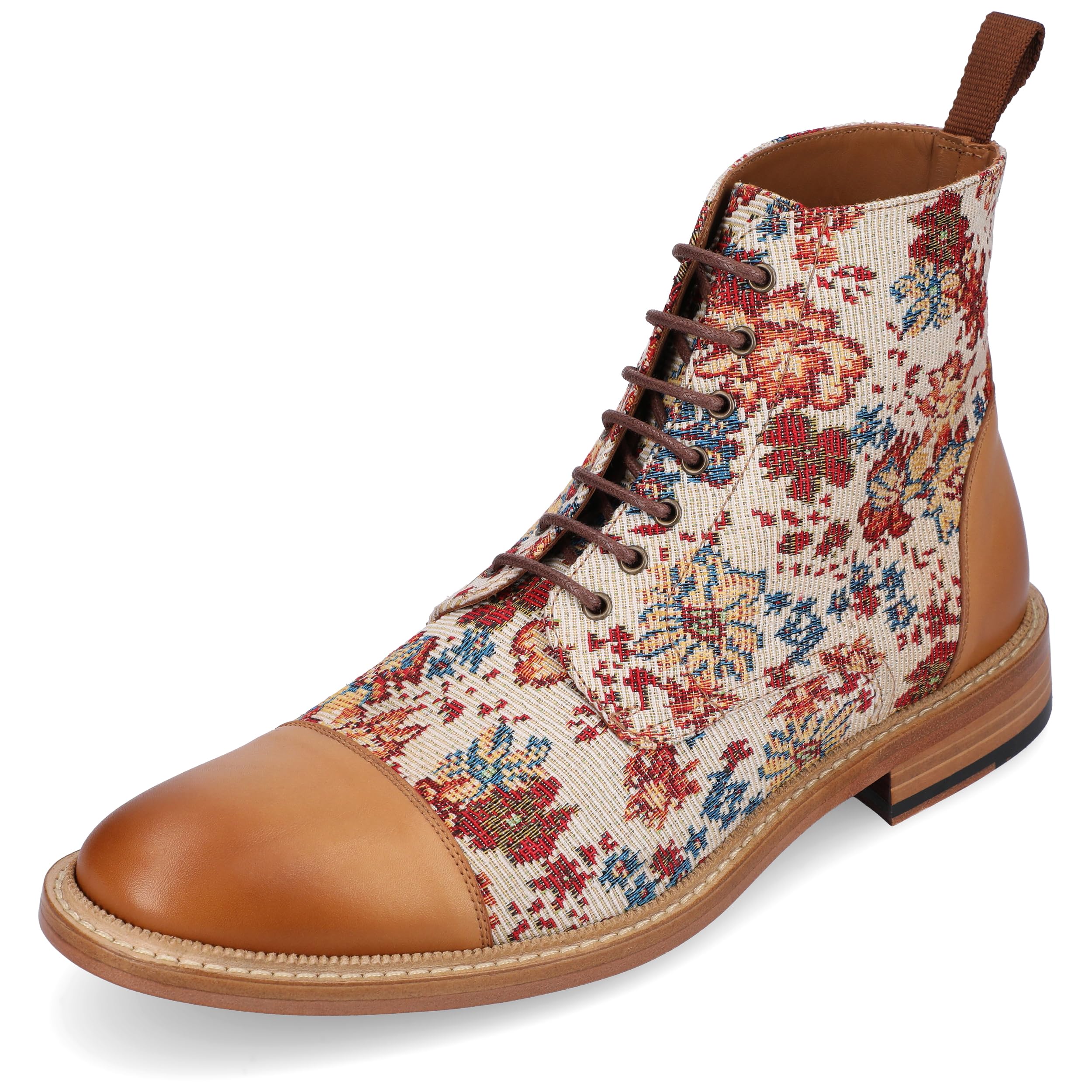 Amazon.com | TAFT Jack Boot Handcrafted Leather and Floral Twill Men's ...