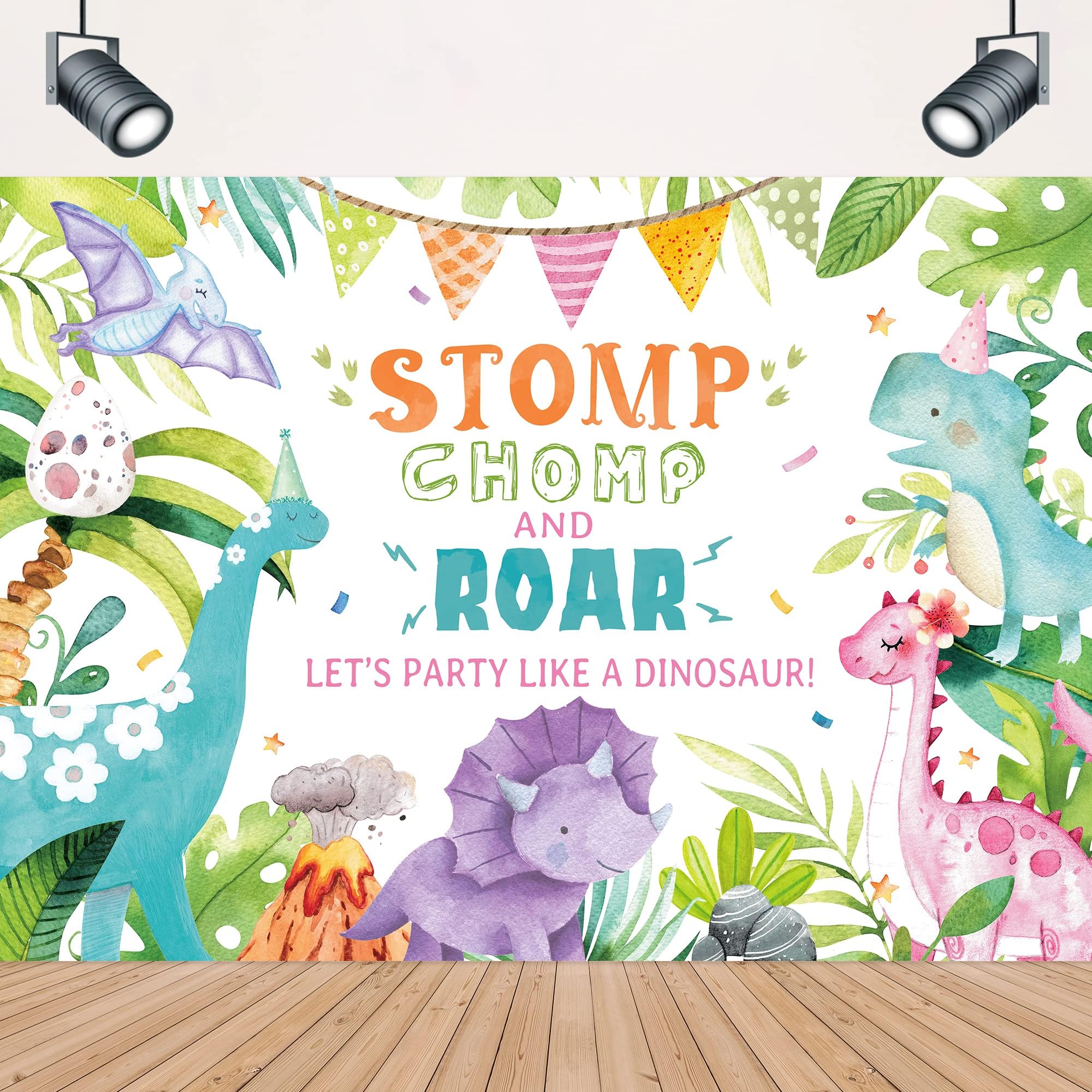 Amazon.com : Yeele 7x5ft Dinosaur Backdrop Cartoon Jurassic Photography ...